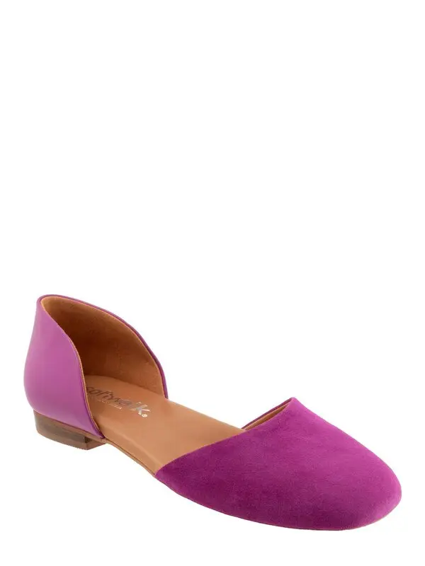 Softwalk Kamari D'orsay Flat - Magenta Suede