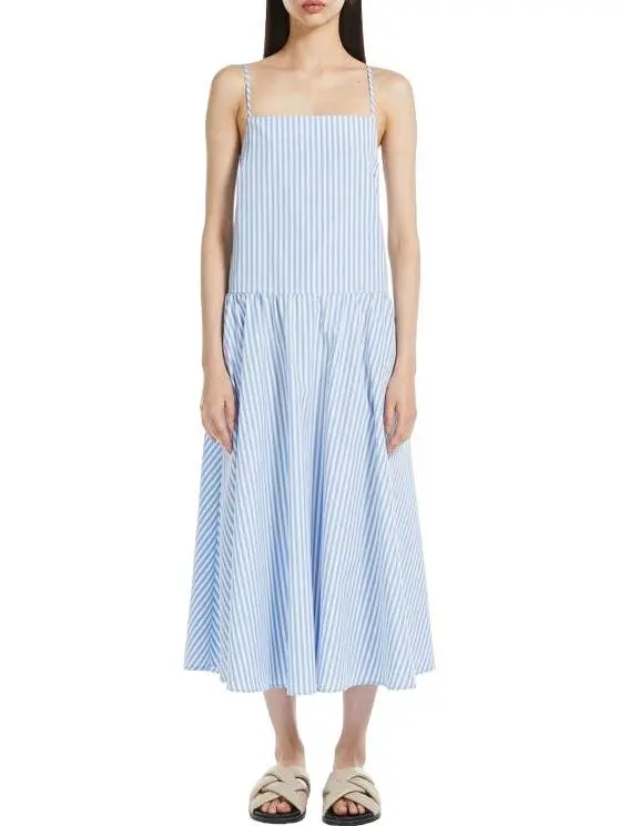 MM BY MAX MARA Mm Ettore Drop Waist Maxi Dress - Light Blue