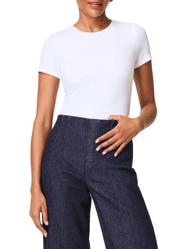 Spanx Smooth Jersey Crewneck T-shirt - Classic White
