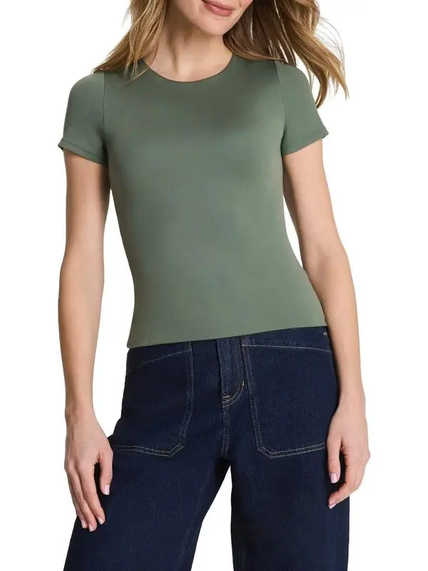 Spanx Smooth Jersey Crewneck T-shirt - Eucalyptus