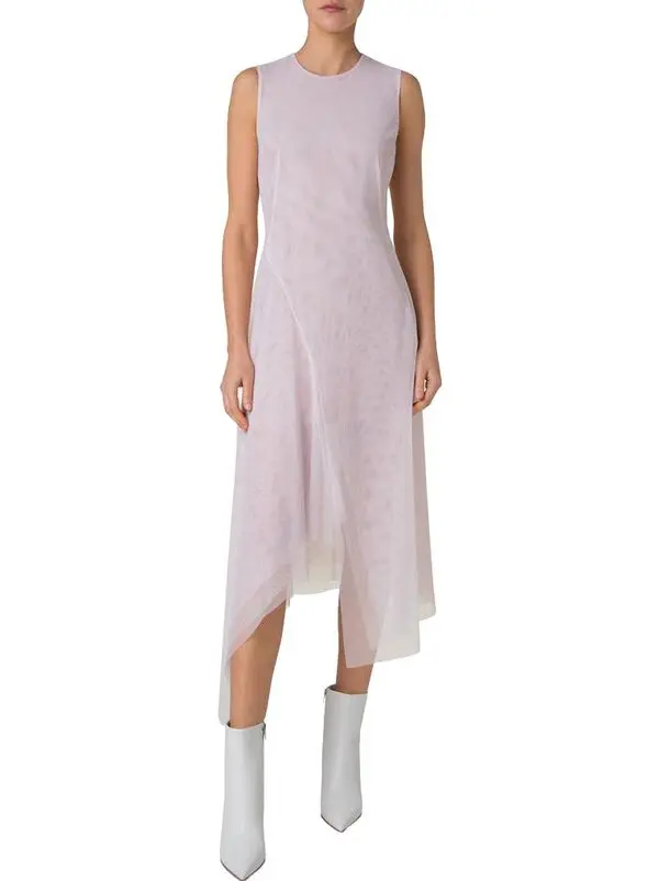 Akris Sleeveless Tulle Dress - Blush
