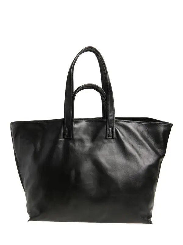 KASSL EDITIONS Leather Tote - Black/ Oil Black