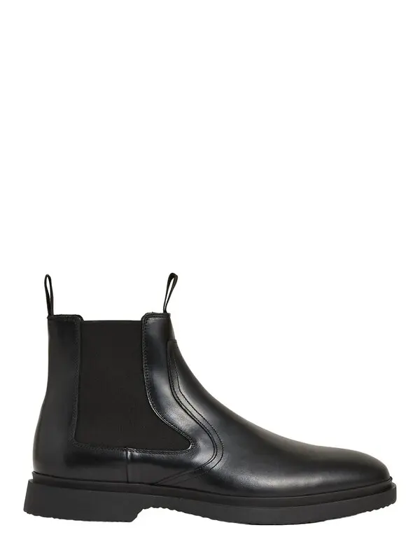 REISS Jagger Leather Chelsea Boots - Black