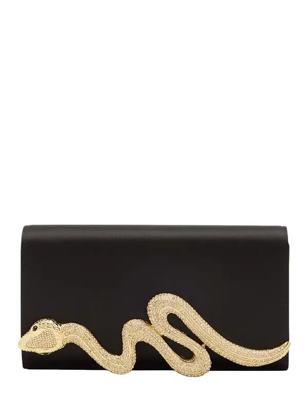 Judith Leiber Serpent Clutch Bag - Champagne Black