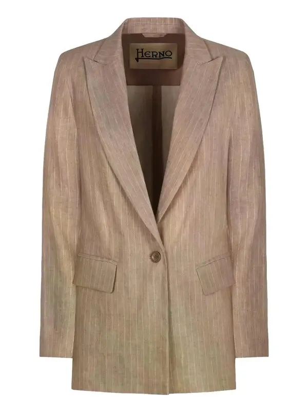 Herno Single-breasted Blazer - Neutrals