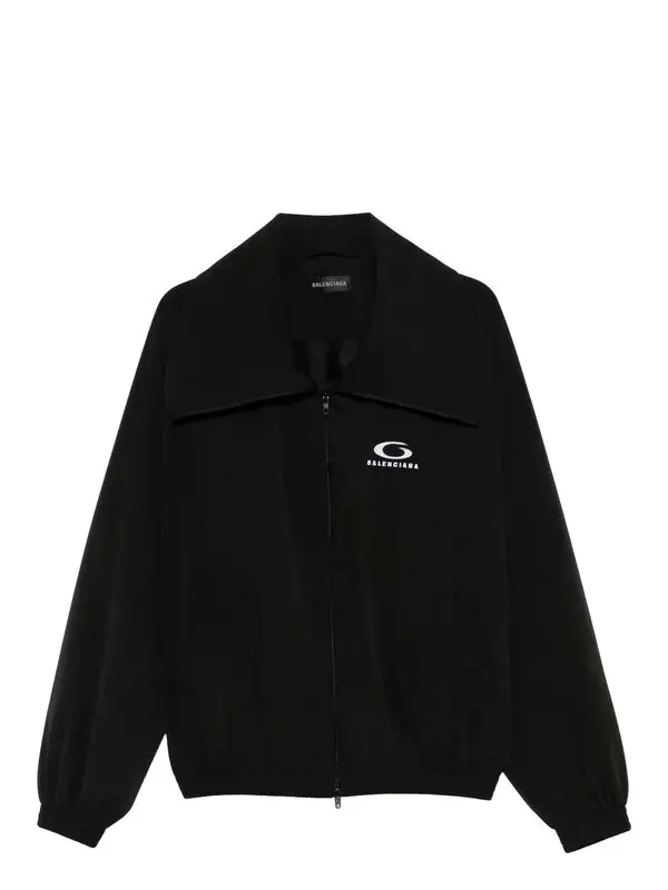 Balenciaga Logo-embroidered Jacket - Black