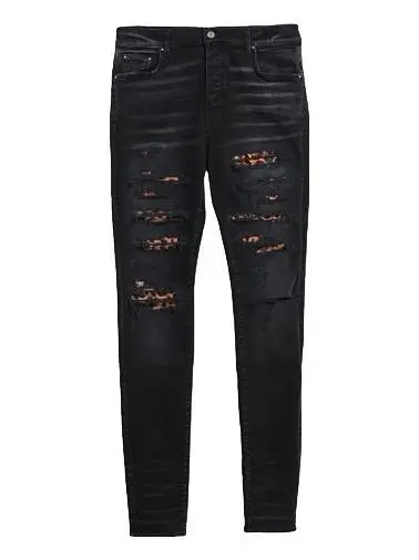 Amiri Slim Fit Distressed Jeans - Black