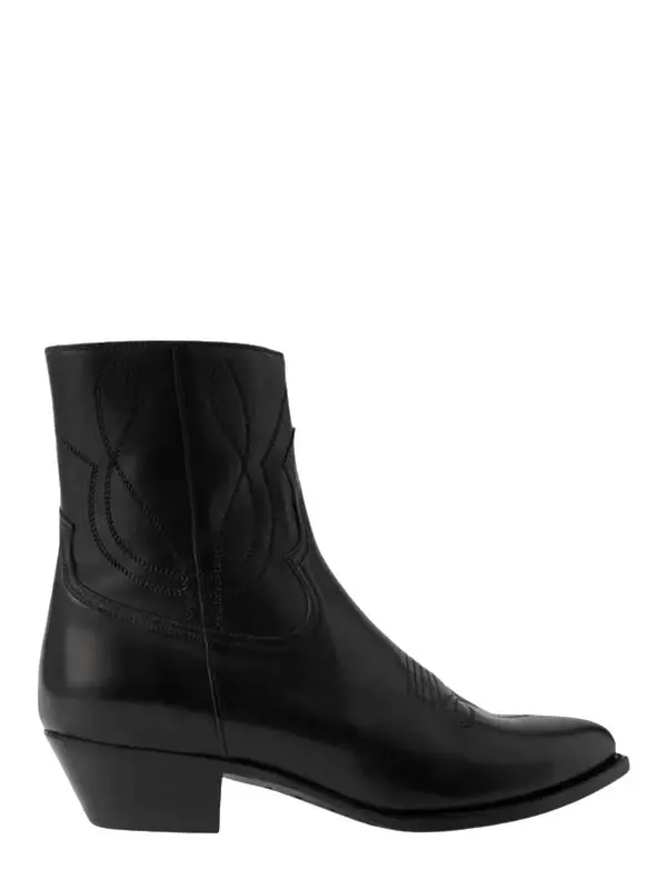 Celine Leather Chelsea Boots - Black