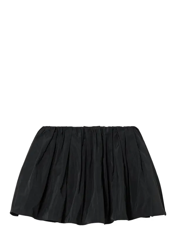 JW Anderson Gathered Crepe Mini Skirt - Black