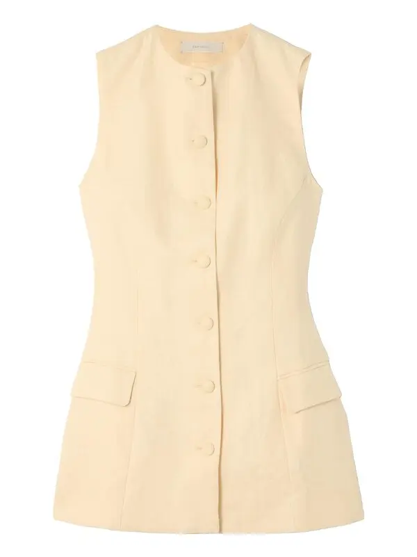 Faithfull The Brand Jane Linen Vest - Yellow