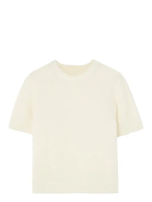 DÔEN Hearst Cropped Alpaca-blend Sweater - Off-white