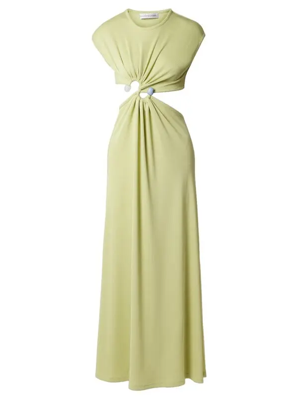Christopher Esber Embellished Cutout Maxi Dress - Green