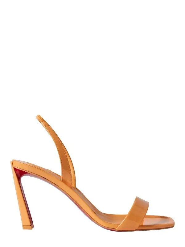 CHRISTIAN LOUBOUTIN O Condora 85 Patent-leather Slingback Sandals - Orange