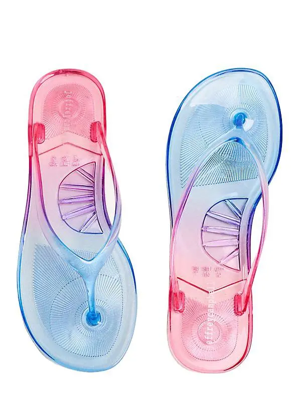 Jeffrey Campbell Beach Jelly Flip Flops - Blue Fuchsia Gradient