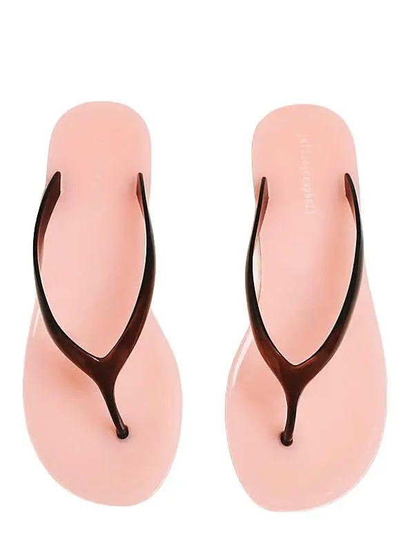 Jeffrey Campbell Beach Jelly Flip Flops - Pink Brown