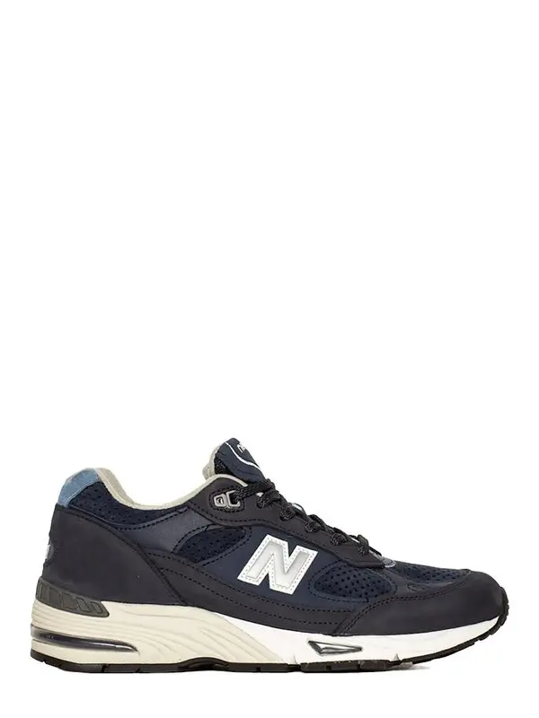 NEW BALANCE 991 Lace-up Sneakers - Navy Blue/tan