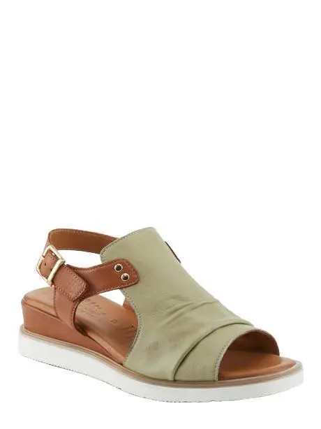 SPRING STEP SHOES Locals Wedge Sandal - Olive Multi
