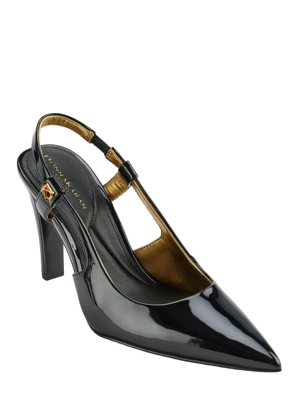 Donna Karan New York Pointed Toe Slingback Pumps - Black