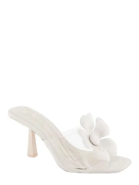 Bcbgmaxazria Remani Flower Embellished Sandals - Clear/ Stone