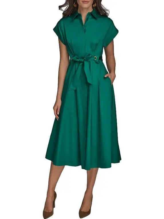 Donna Karan New York Cotton Midi Shirt Dress - Lawn