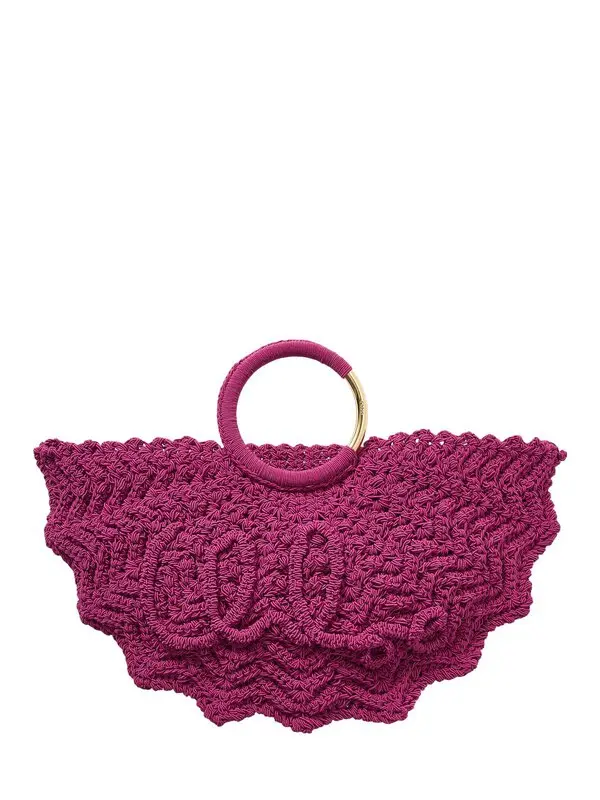 Chloé Scalloped Crocheted Tote - Purple
