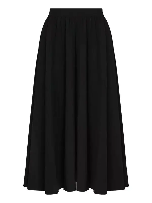 GLORIA COELHO 50's Midi Flared Skirt - Black