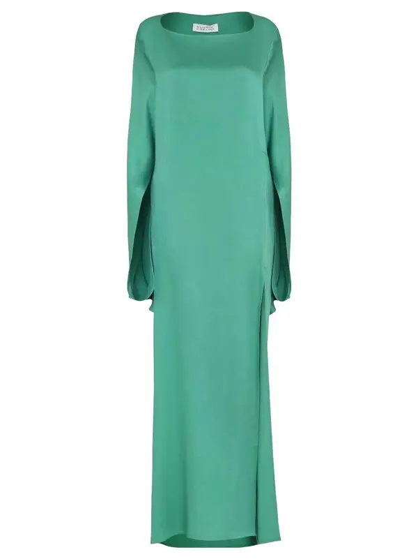 GLORIA COELHO Long-sleeve Maxi Dress - Green