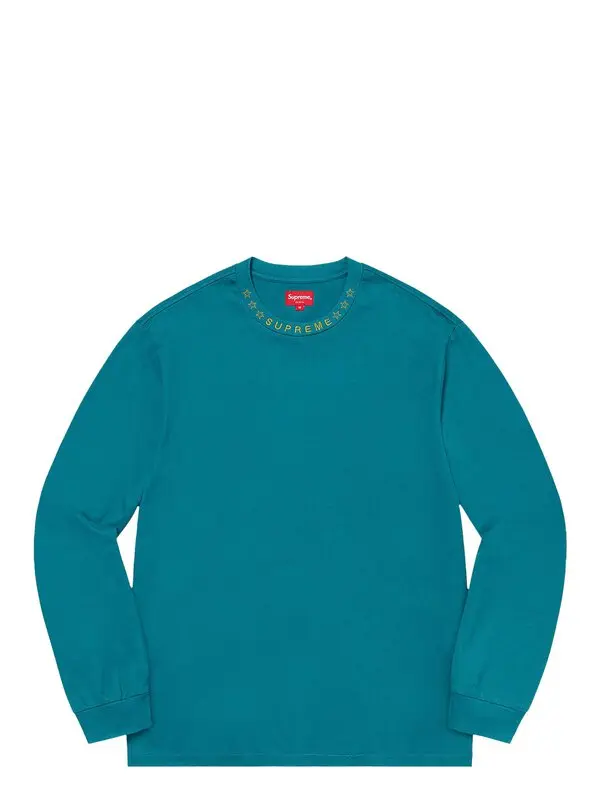 Supreme Stars Collar Long-sleeve Top - Blue
