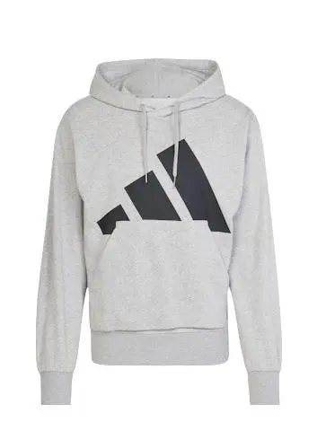 Adidas Essentials Big Logo French Terry Hoodie - Medium Grey Heather/black