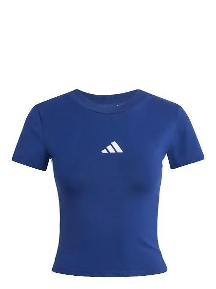 Adidas Essentials 3-stripes Slim T-shirt - Dark Blue/white