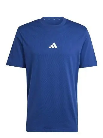 Adidas Essentials Small Logo Single Jersey T-shirt - Dark Blue/white