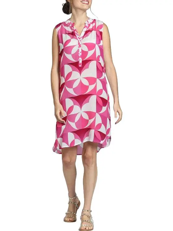 APNY Sleeveless Shift Dress - Pink Multi