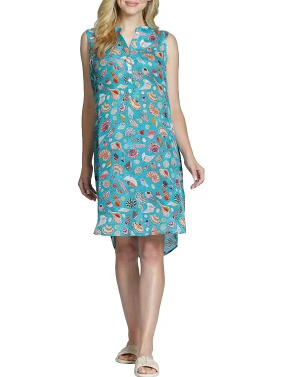 APNY Sleeveless Shift Dress - Turquoise Multi