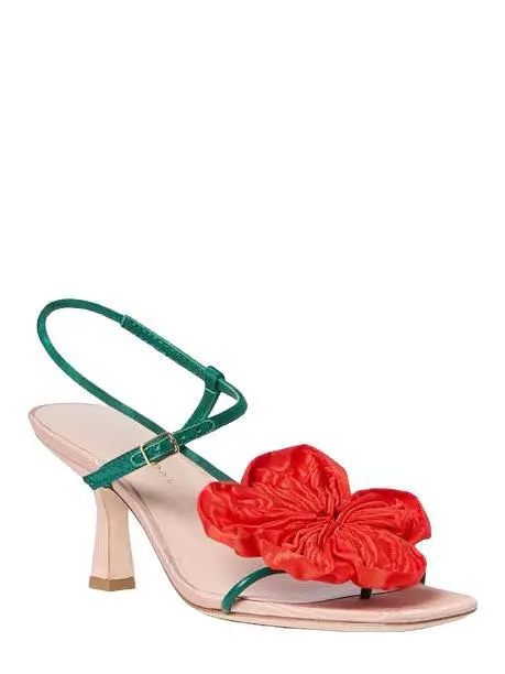 LOEFFLER RANDALL Frank Slingback Sandal - Beige/ Green/ Red