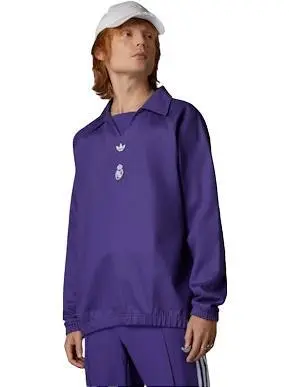 Adidas Real Madrid Terrace Icons Drill Sweatshirt - Purple