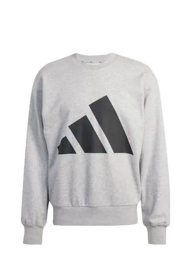 Adidas Essentials Big Logo French Terry Sweatshirt - Medium Grey Heather/black