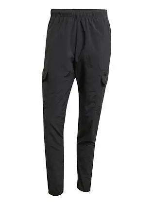 Adidas Trefoil Essentials Woven Cargo Pant Tracksuit Bottoms - Black
