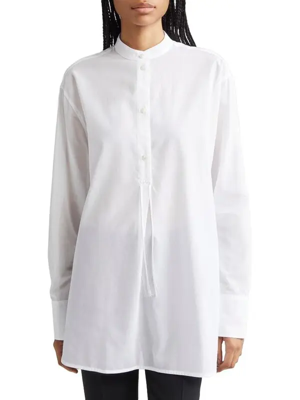 TOTEME Organic Cotton Tunic Top - White