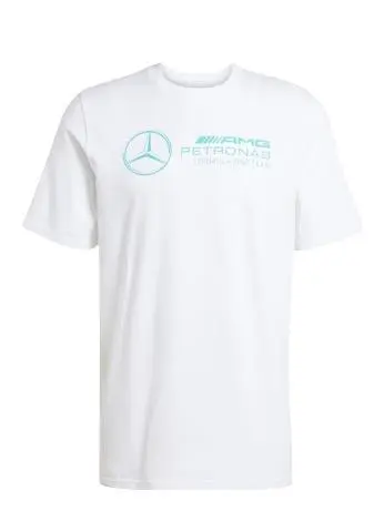 Adidas Mercedes Amg Petronas Formula Team Dna Graphic T-shirt - White/semi Mint Rush