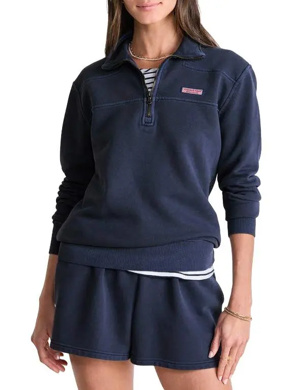 Vineyard Vines Shep Quarter Zip Pullover - Nautical Navy
