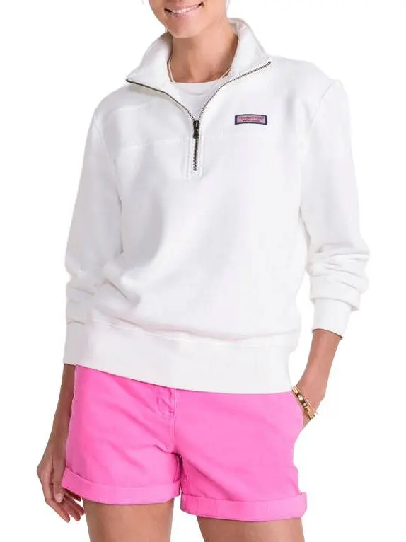 Vineyard Vines Shep Quarter Zip Pullover - White Cap