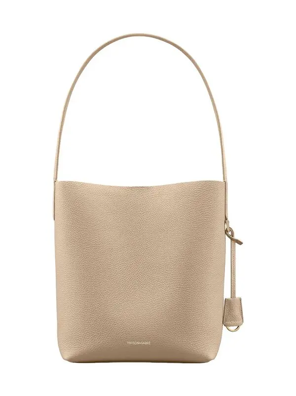 MAISON DE SABRE Leather Bucket Soft Tote - Saharan Fuchsia