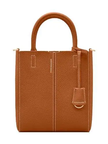 MAISON DE SABRE Leather Mini Soft Tote - Pecan Nude