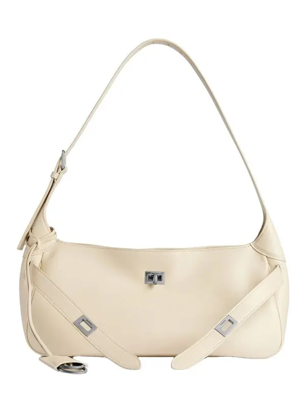 Balenciaga Small Bel Air Belted Leather Shoulder Bag - 9723 Soya