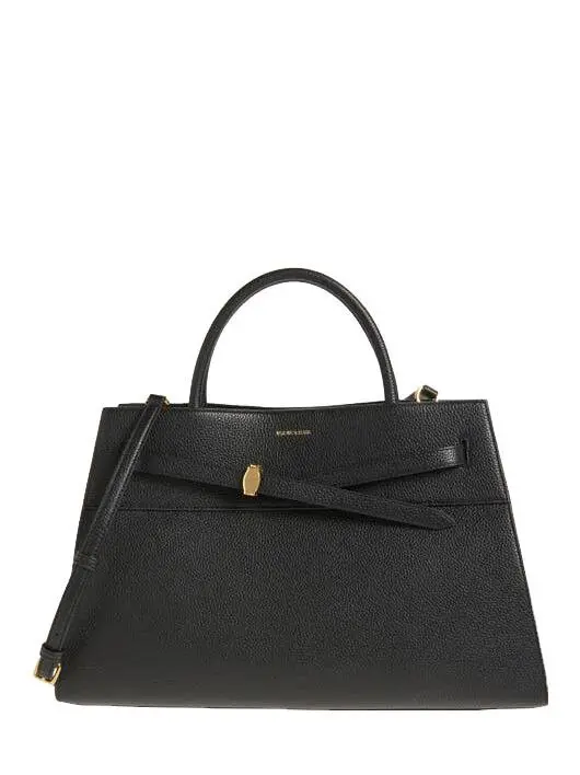 Veronica Beard Large Dash Leather Tote - Black