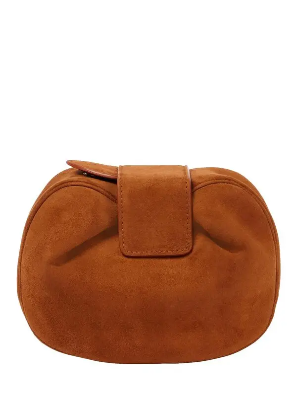 Gabriela Hearst Demi Suede Clutch - Brown