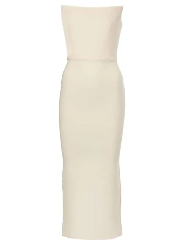 Alex Perry Crêpe Midi Dress - White