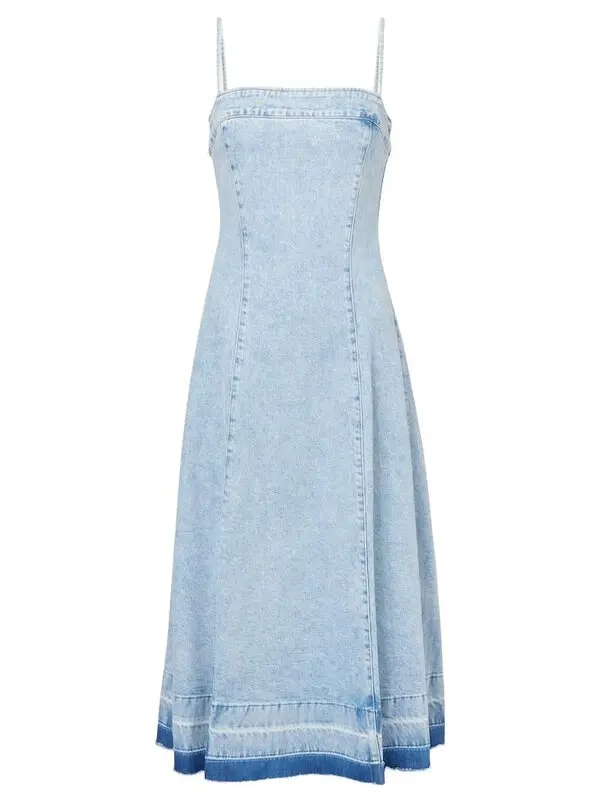 Simkhai Clarissa Denim Midi Dress - Blue