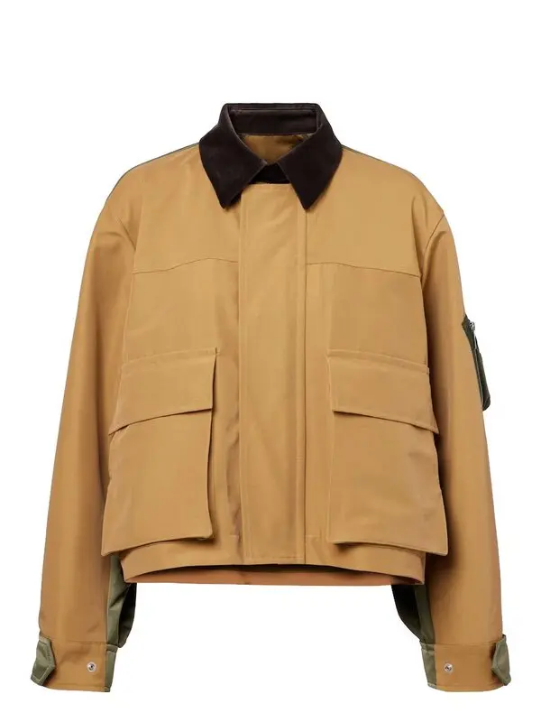 Sacai Cotton-blend Twill Blouson - Beige