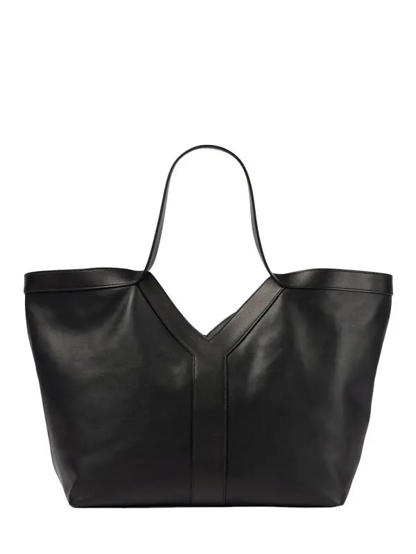 Saint Laurent Leather Tote Bag - Black